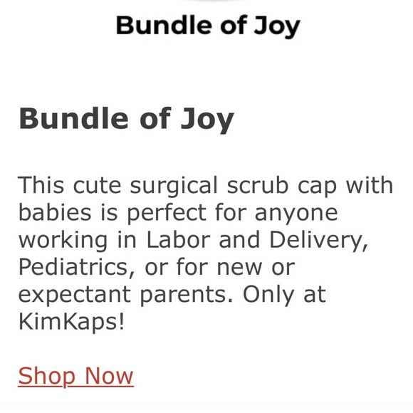KimKaps | Accessories | Kimkaps Bundle Of Joy Bouffant Surgical Scrub Hat Nwt Labor Nurse Rn ...